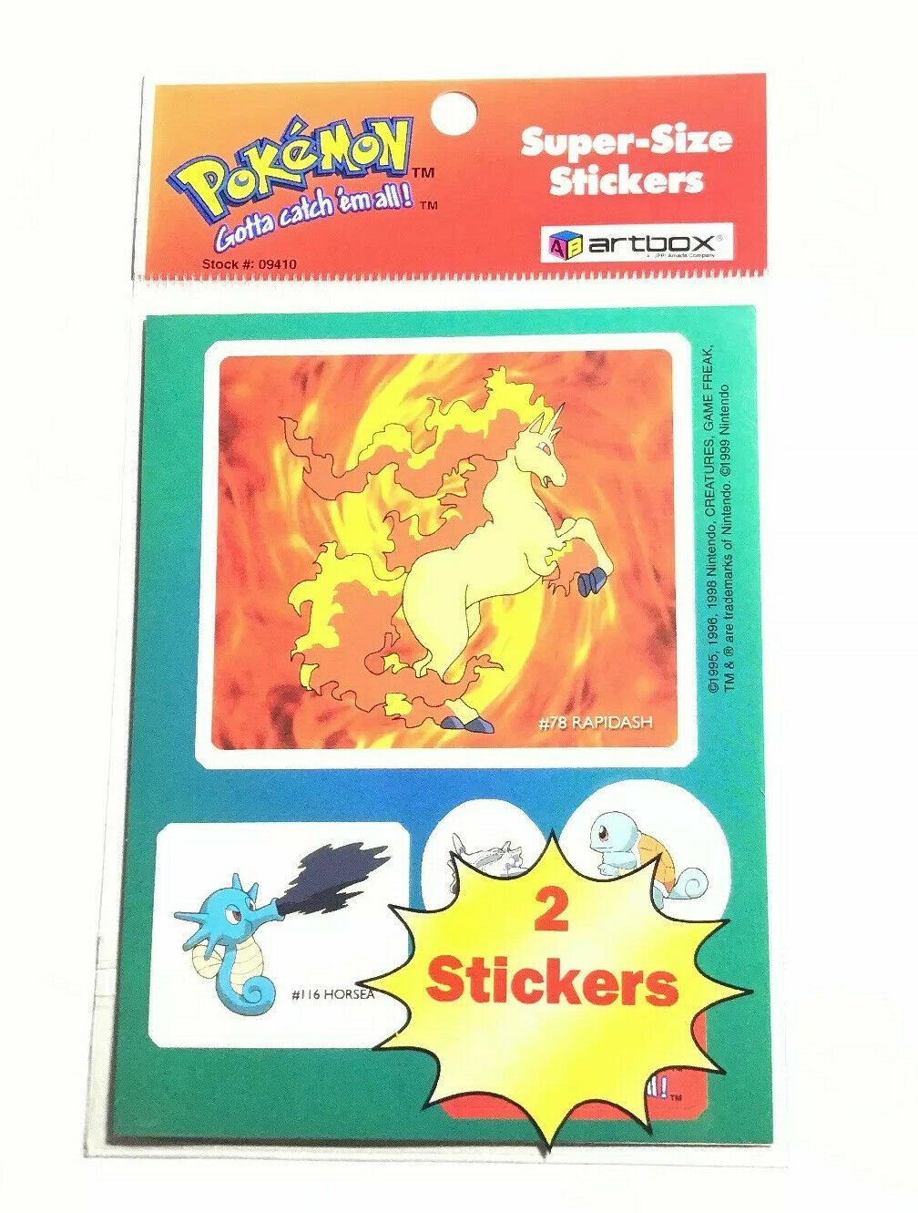 *NEW* Pokemon stickers Rapidash, Cubone, Pikachu, Poliwhirl by Artbox ...