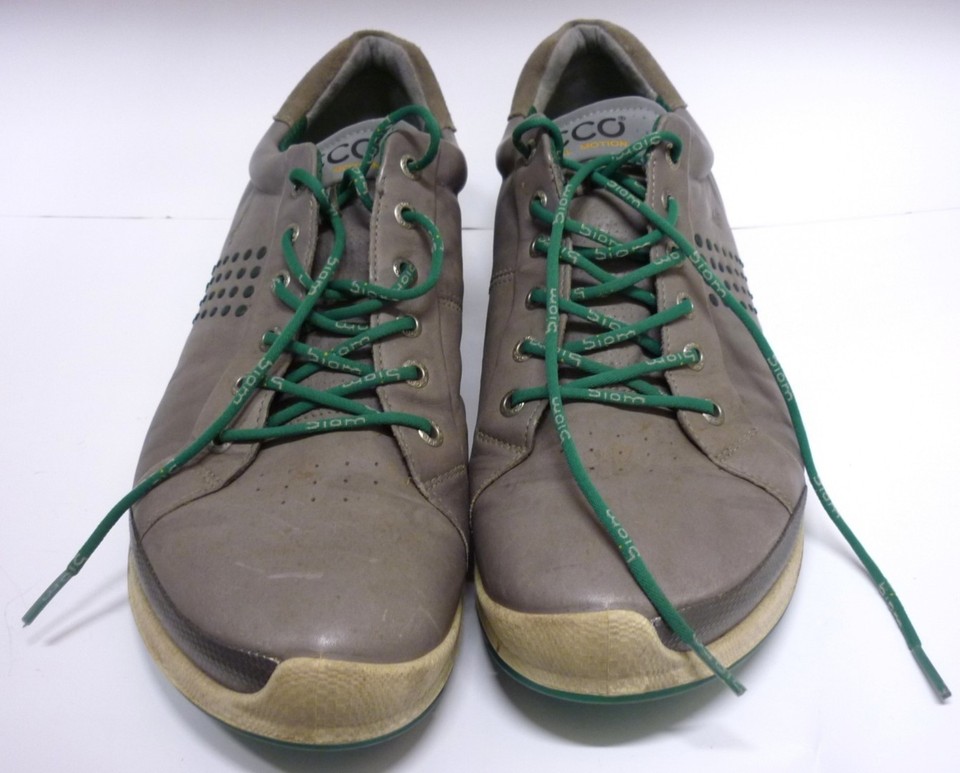 Ecco Natural Motion YAK Grey and Green Lace Men's Casual Trainers Shoes ...