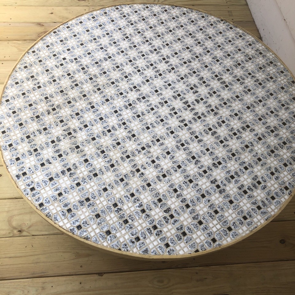 Atomic Tile Table Mosaic Mid Century Modern Coffee Table 37" MCM Mosaic ...