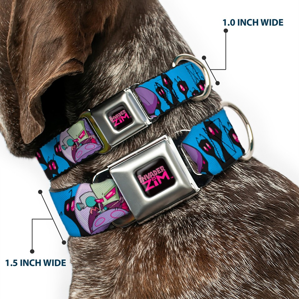 Dog Collar IZN-INVADER ZIM Title Logo Full Color Pink/Green Invader (US ...