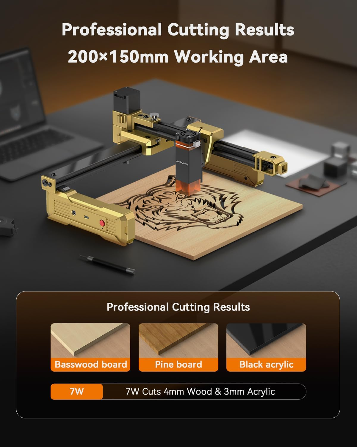 T1 Foldable Laser Engraver, 7000Mw Portable Engraving Machine with 0 ...