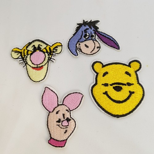 Winnie The Pooh Embroidered Iron On Patch Set Of 4 Tigger Piglet Eeyore ...