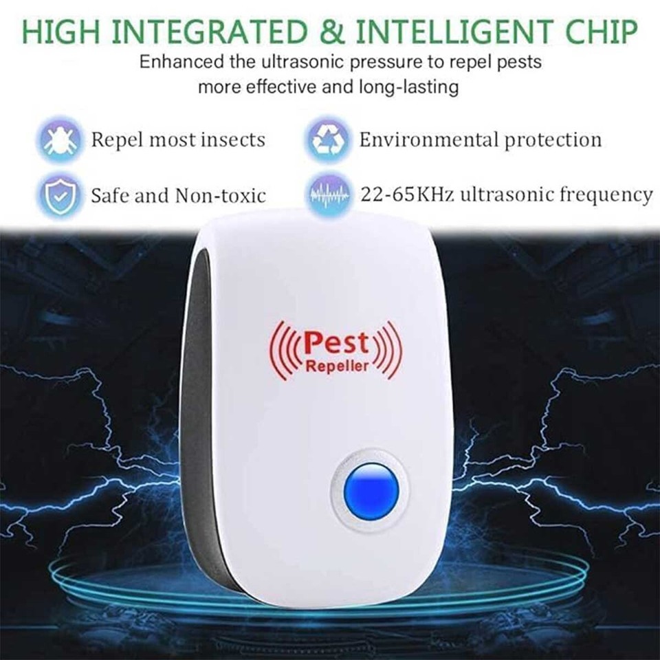 2025 Ultrasonic Pest Repeller Control Electronic Repellent BUG Mice Rat ...