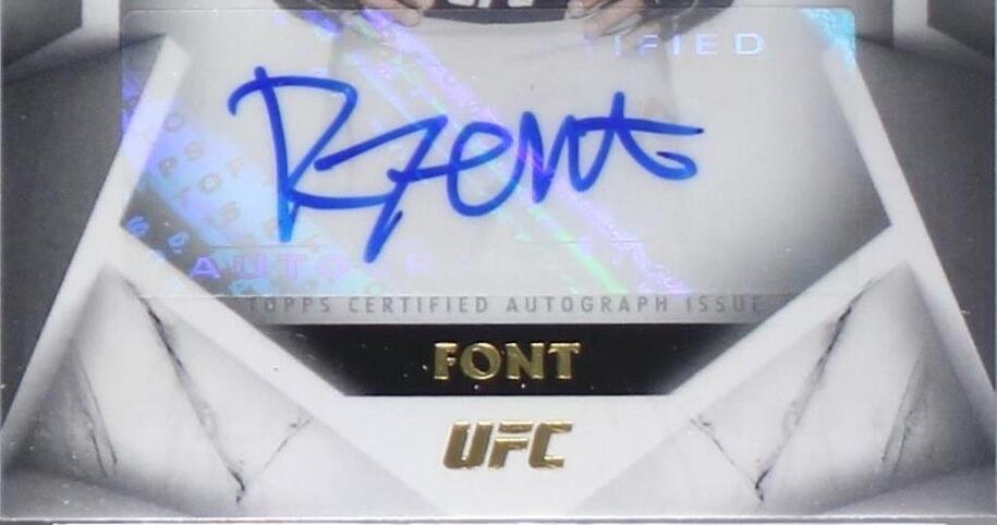 2020 Topps UFC Striking Signatures - Rob Font #STS-RF /327 (AU, RC) for ...