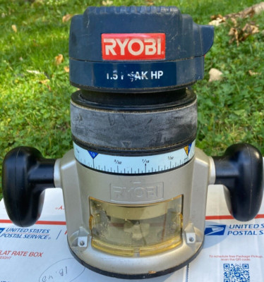 Ryobi R1801M1 Router with R181FB1 Fixed Base 8.5 AMP 1.5HP With 1 BIT ...