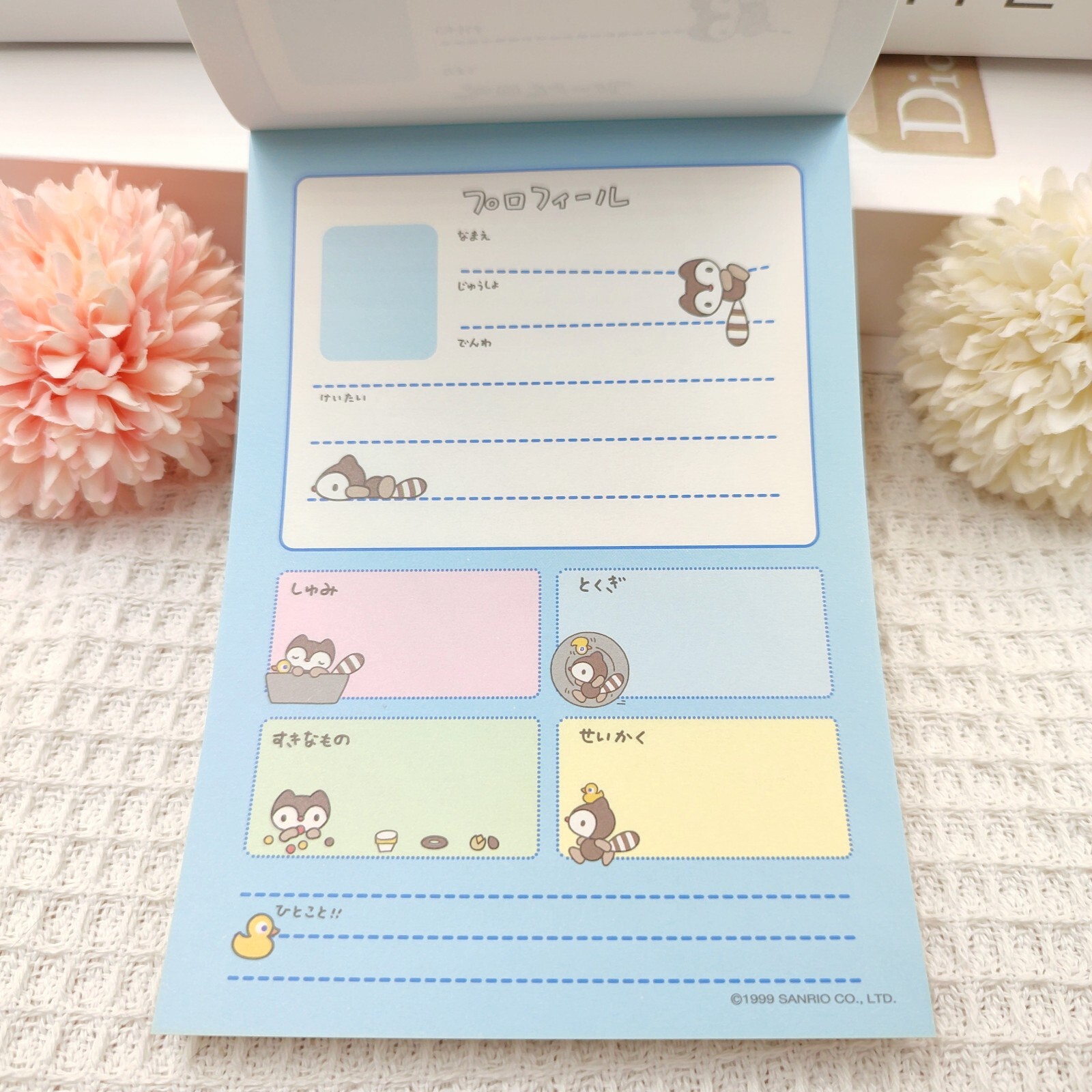 Vintage Landry House Raccoon Notepad Memo Pad Paper Note Stationary ...