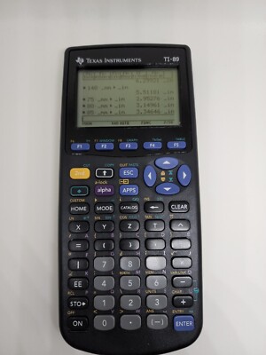Texas Instrument TI-89 Calculator With RARE Clear Cases READ ...