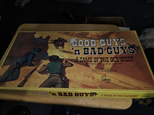 1973 Cadaco Games Good Guys N’ Bad Guys Board game NOT Complete BOX ...
