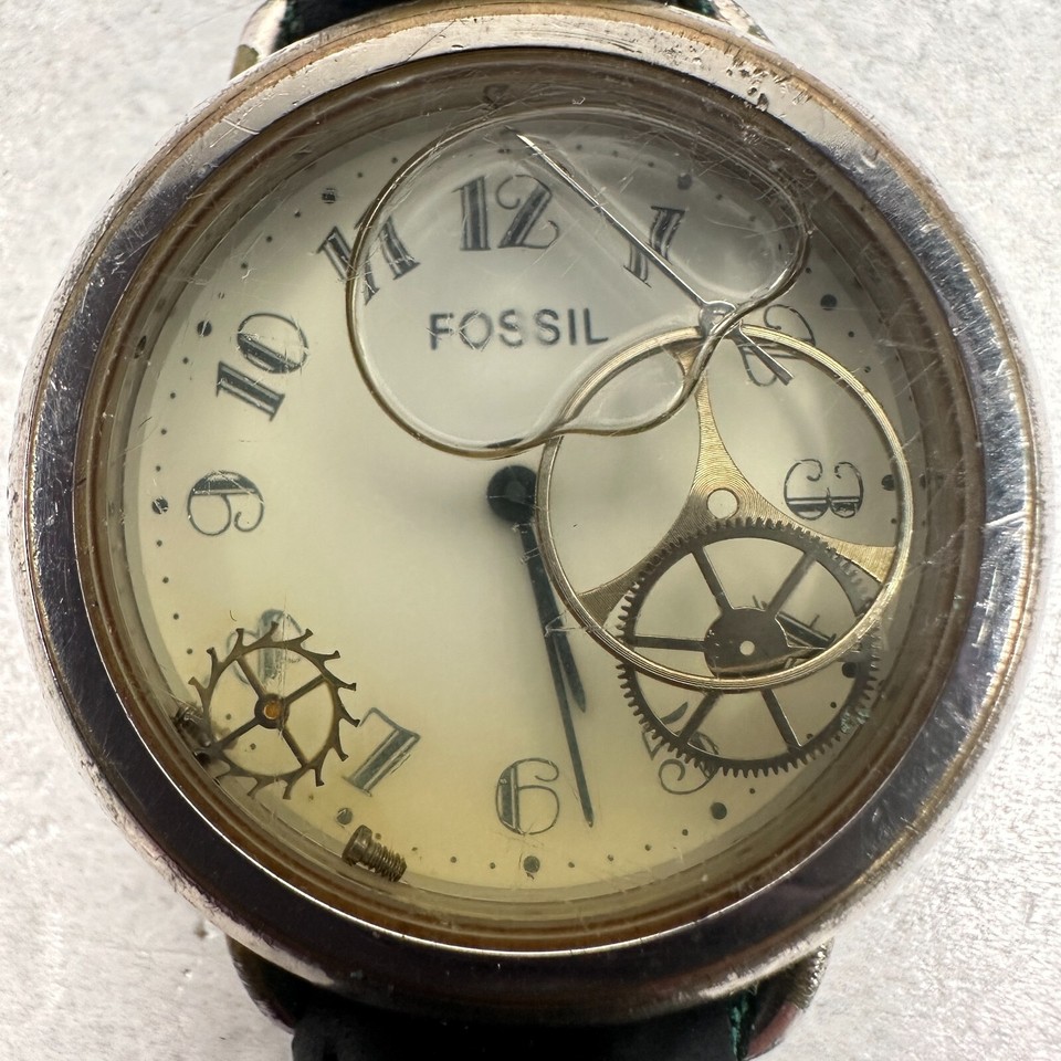 VTG Fossil Watch Liquid Dial Floating Gears Road Trip Y2K 90s FOR PARTS ...