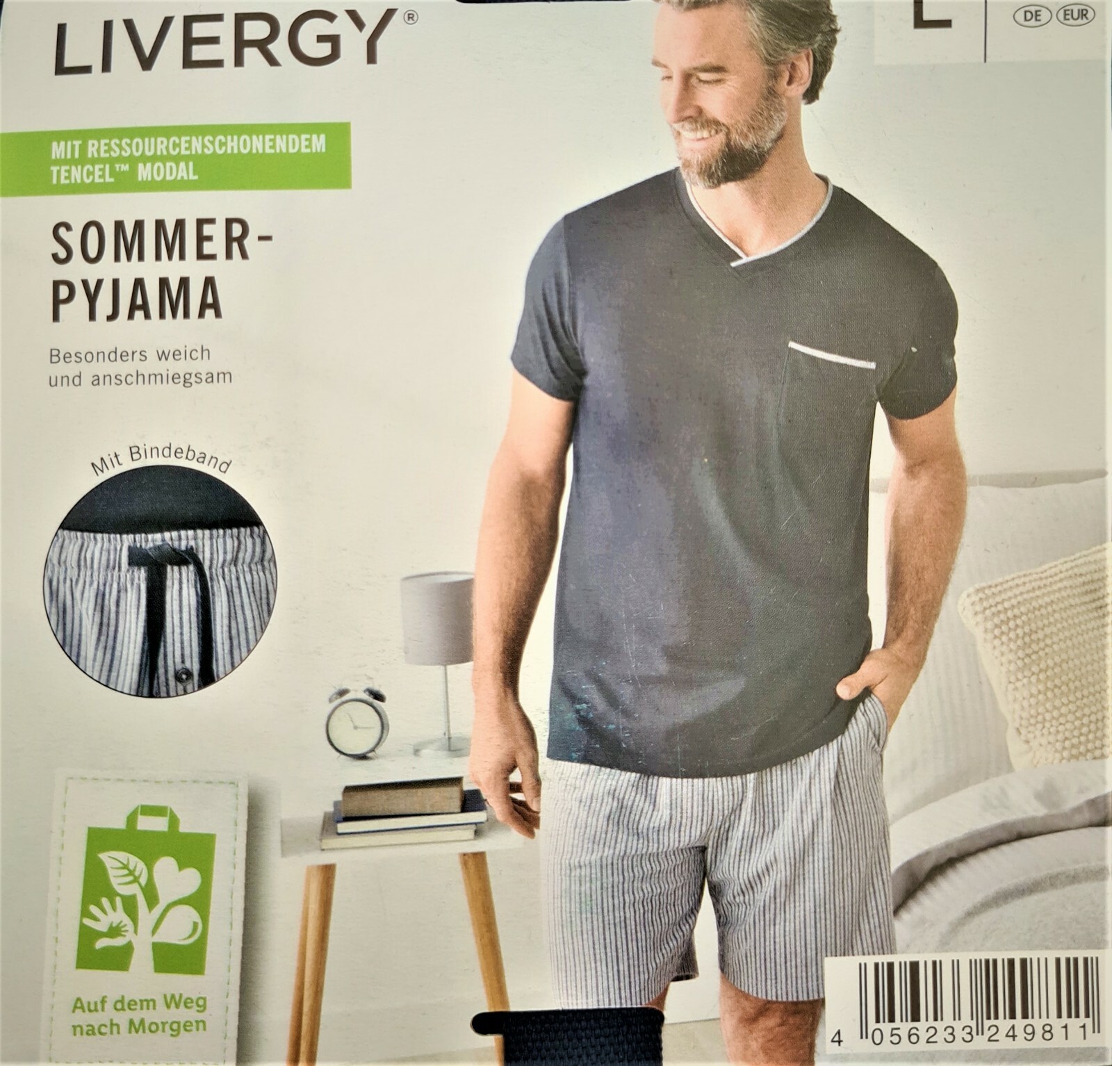 Livergy Herren Sommer Pyjama Schlafanzug Shorty Shirt Schlafhose Gr. M ...