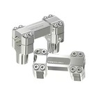 CNC 2.4" Risers Kit 1" Bar Clamp For Harley Dyna Softail Road King ...