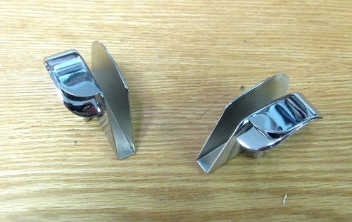 1955 1956 1957 CHEVY NOMAD SLIDING GLASS WINDOW CHROME LATCHES PAIR 55 ...