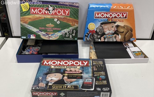 Bundle of 3 Assorted Parker Brothers Monopoly Board Games | eBay
