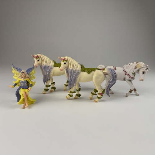 Schleich Elf Fairy W/ Horse and 2 Unicorns | eBay