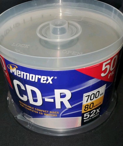 New Memorex Music CD-R 50 Pack 52X 700 MB 80 Min Blank CD 34707045637| eBay