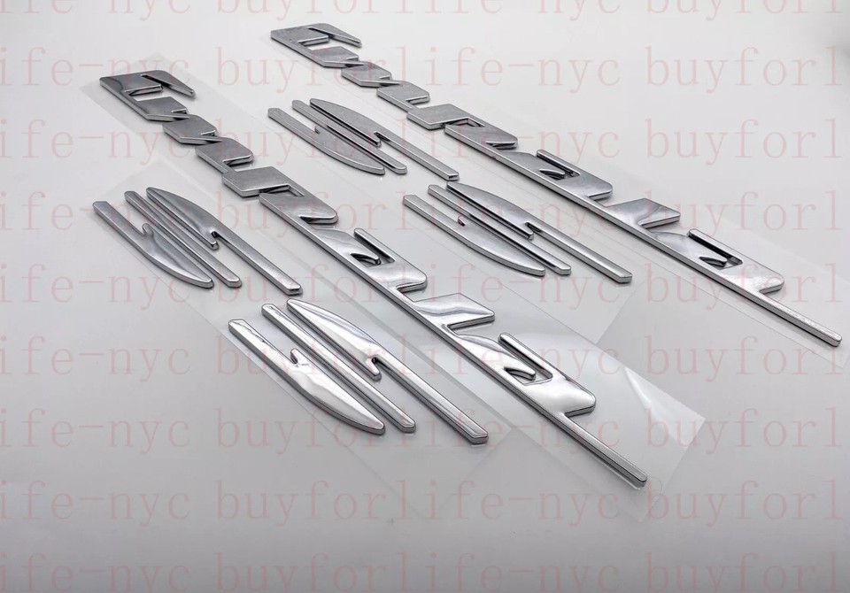 set of 2 new chrome rear quarter panel emblem letter badges for 94-96 ...