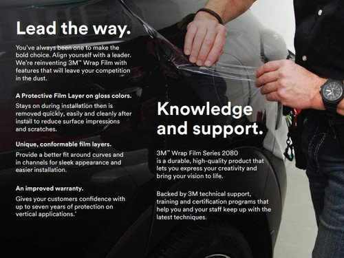 3M Car Film Vinyl 2080 Automotive Adhesive Wrap Sheet Roll Matte Dark ...