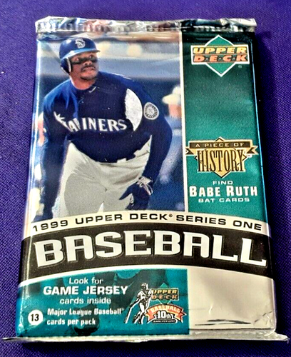 1999 upper deck jumbo pack 13 card rare SERIES 1 UNOPENED BASEBALL BABE ...