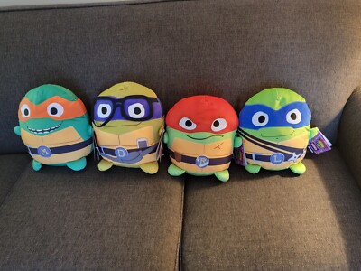 TMNT Teenage Mutant Ninja Turtles Mayhem Mattel Cuutopia 10" Set 4 ...