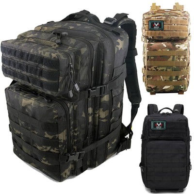 45L Military Tactical Backpack Molle Large Men US Army Rucksack Assault ...
