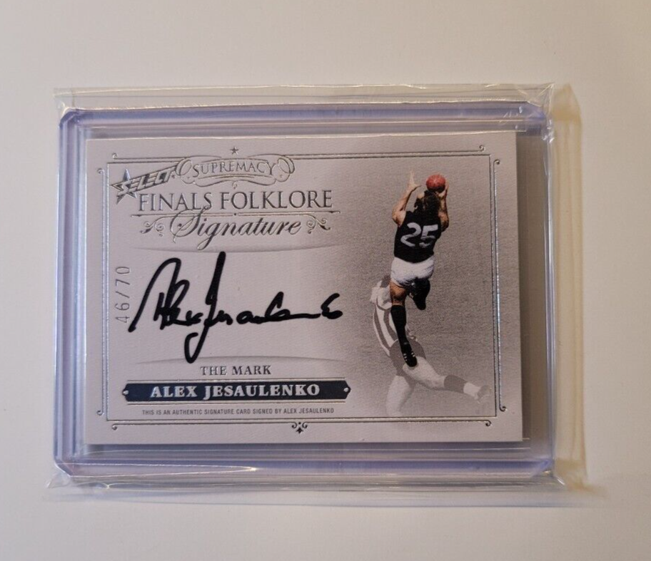 2019 AFL SELECT SUPREMACY FINALS FOLKLORE SIGNATURE CARLTON ALEX ...