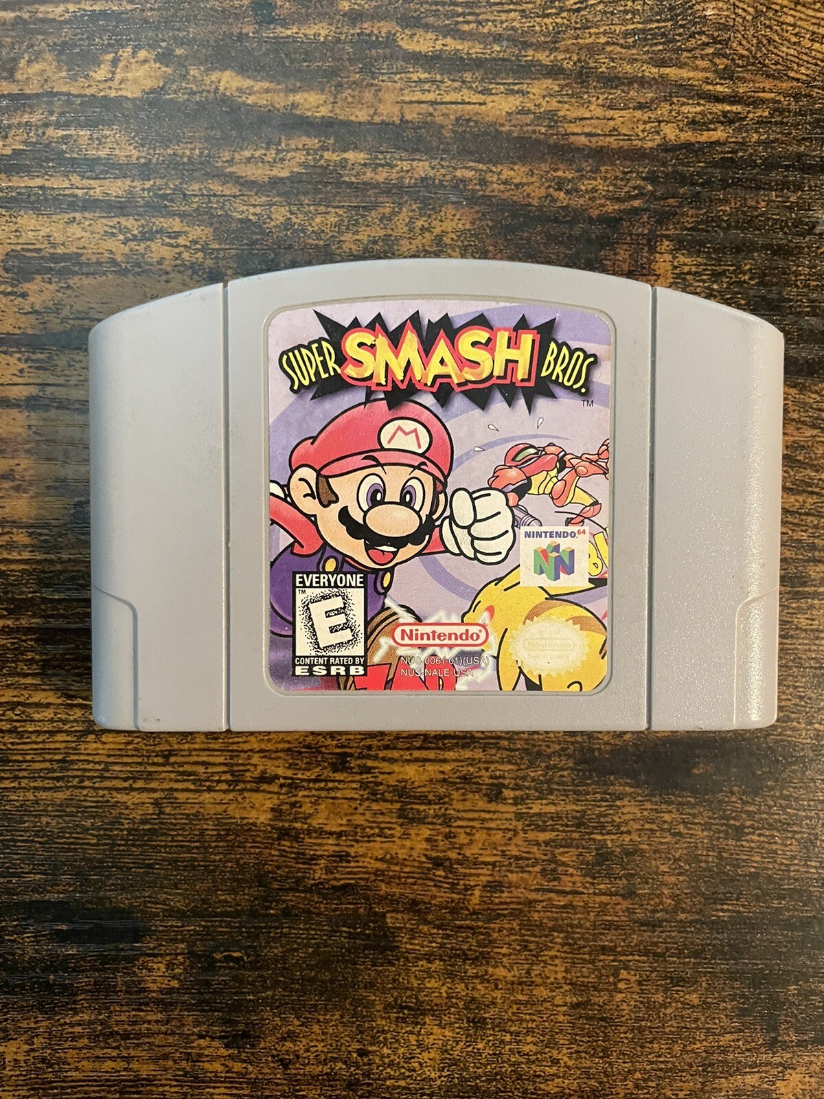 Super Smash Bros. Video Game Cartridge (Nintendo 64 N64 1996) Authentic ...