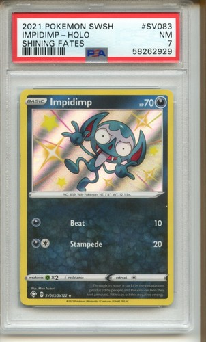 2021 Pokemon Shining Fates Shiny Impidimp Holo #SV083 GEM MINT PSA 7 NM ...
