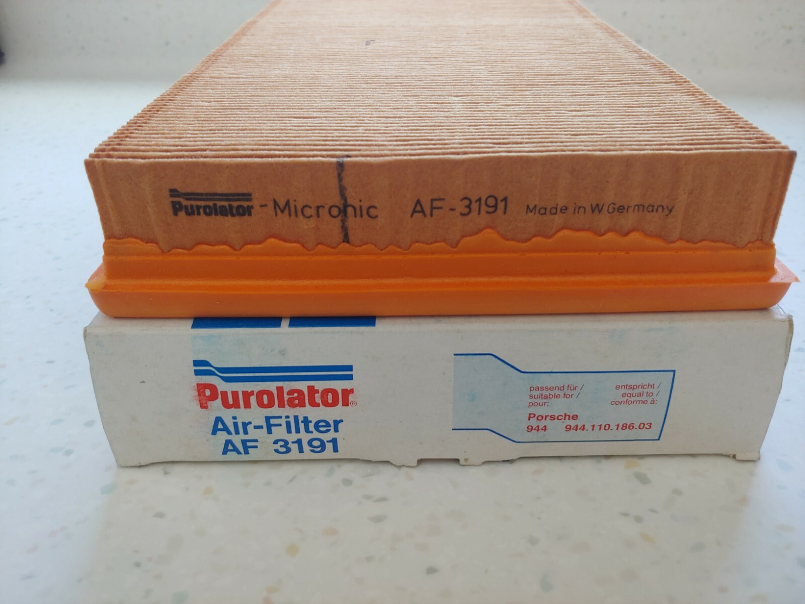 NOS Original Porsche 944 924s Air Luft Filter Purolator Af3191 Western ...