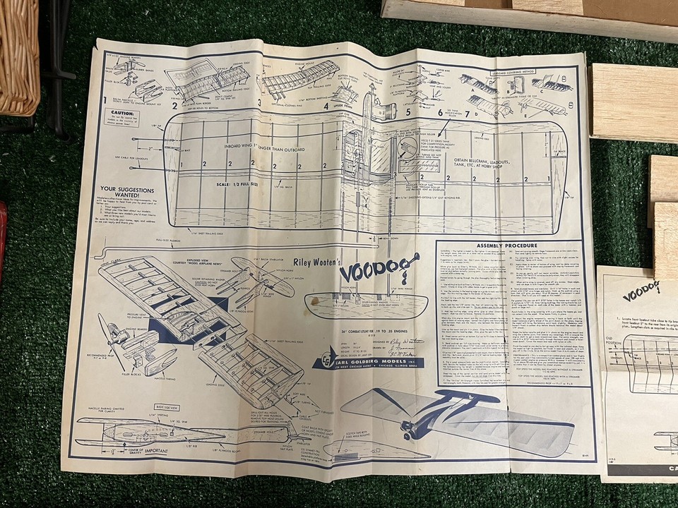 Double VooDoo Control Line C/L Vintage Airplane Complete Kit | eBay