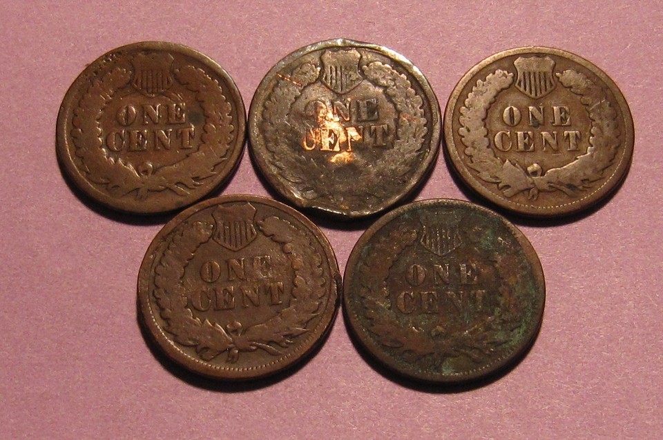 1888 1889 1890 1891 1892 Indian Head Cent Penny - Mixed Condition ...