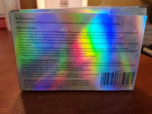 Nail Reformation Pink and White Medium Nail Kit 32 Nails Glue Oil New ...