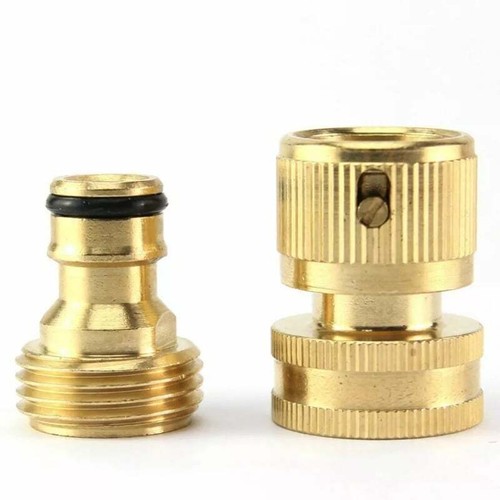 3/4" Garden Hose Quick Connect Water SOLID BRASS Female Male Connector ...