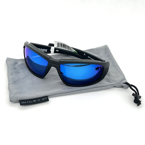 WX Boss- Matte Black Frame / Polarized Blue Mirror Lens Sunglasses | eBay