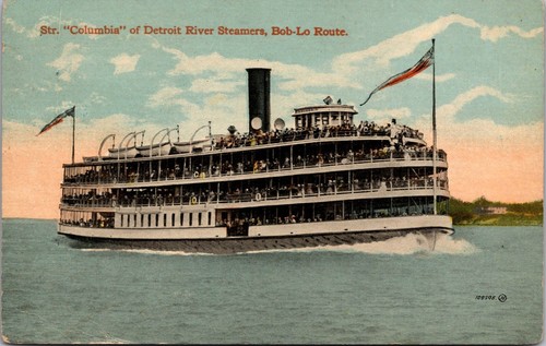 Bob-Lo Boat "Columbia" Great Lakes Steamer Detroit Mi. Postcard | eBay