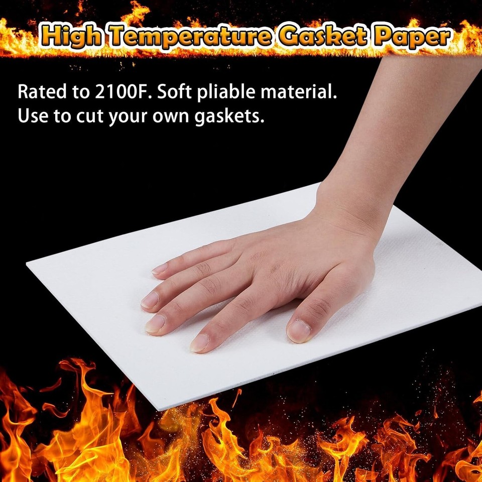 8 Pcs High Temperature Gasket Paper Exhaust Gasket Material White ...