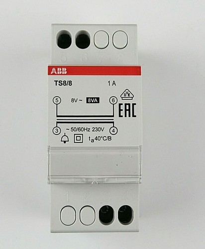 ABB Trafo 8V 12V 24V AC Transformator Klingeltrafo Hutschiene ...