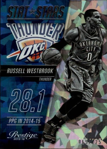 2015-16 Panini Prestige - Stat Stars Russell Westbrook #7 Crystal /125 ...