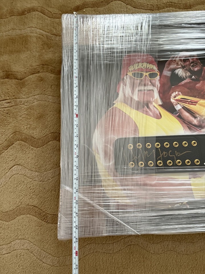 WWE Hulk Hogan Framed Autographed Winged Eagle Championship Title Belt ...