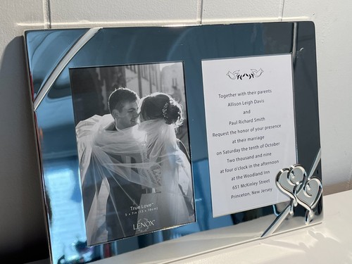 Lenox True Love Double Invitation Wedding Frame (Holds 2, 5x7 Photos ...
