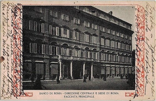 BANCO DI ROMA Direzione Generale e sede di Roma PC ITALY Viaggiata 1918 ...