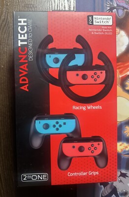Advanctech 2 In One Racing Wheels And Controller Grips For Nintendo ...