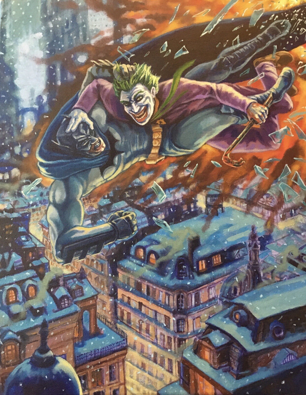 Batman And Joker Comic Art