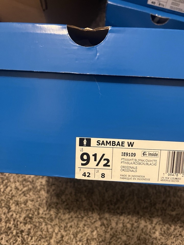 *Adidas Samba Originals White 'Bliss Pink' Gum Casual Shoes (IE9109) 9. ...