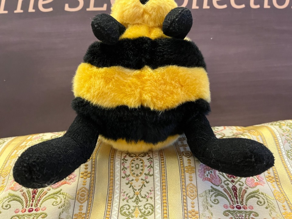 Unipak Plumpee 10” BUMBLE BEE Plush Pot Belly Sitting Black Yellow EUC ...