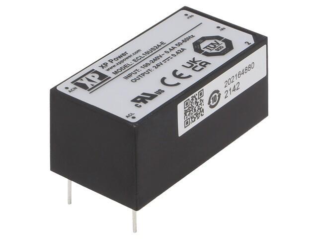 ECL10US24-E Netzteil: Impuls 10W 24VDC 420mA OUT: 1 52,4x27,2x23mm 60g ...