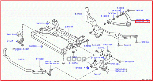 54525-JL00C Nissan Link compl-front suspension, upper lh 54525JL00C ...
