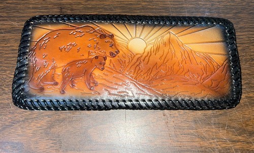 PRISON MADE LACED BI FOLD WALLET AMERICAN MADE Brand New Real Leather ...