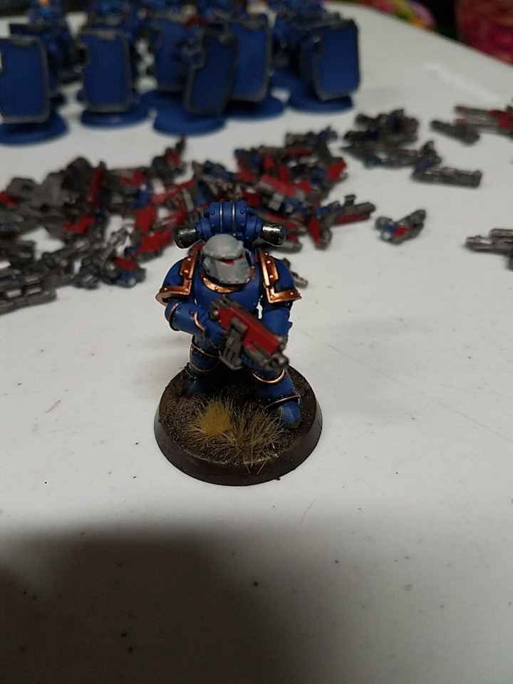 Warhammer 40k Space Marine Magnetized Lot Built, Primed, Painted, Guns ...