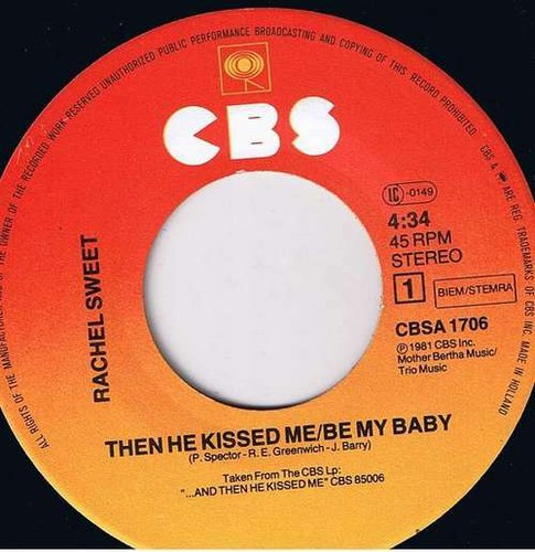 Rachel Sweet - Then He Kissed Me - Be My Baby 7" Single Vinyl Sch | eBay