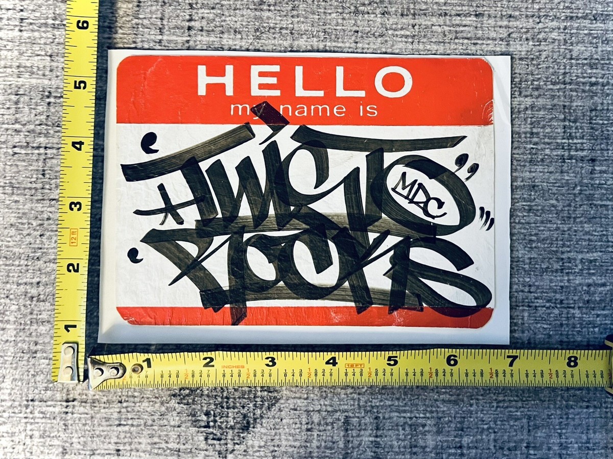 Hello My Name Is Graffiti Sticker